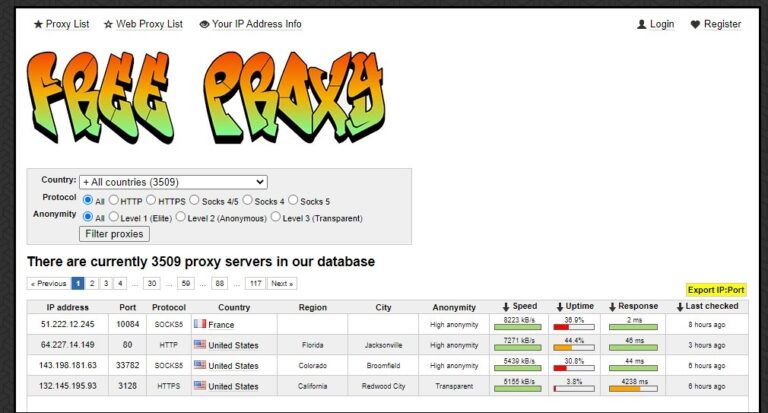 Free Proxy List: 10 Best Free *HTTP & SOCKS* Proxy Server List of 2023