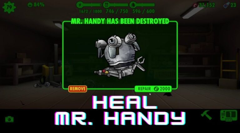 How to Heal Mr Handy In Fallout Shelter | Ricky Spears