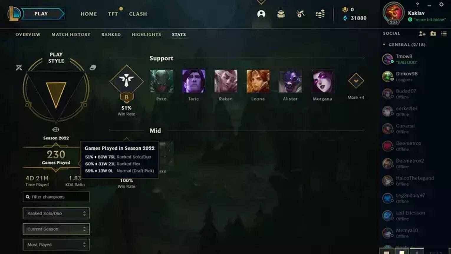 How Many League Games I Have Played [Quick Check]